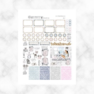 Winter Dusk Printable Planner Stickers. Erin Condren and Happy Planner ...
