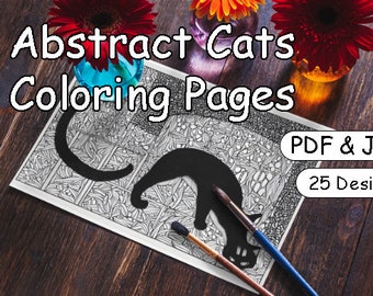 Cat Doodle Pages Cat Coloring Pages Coloring Pages Coloring - Etsy