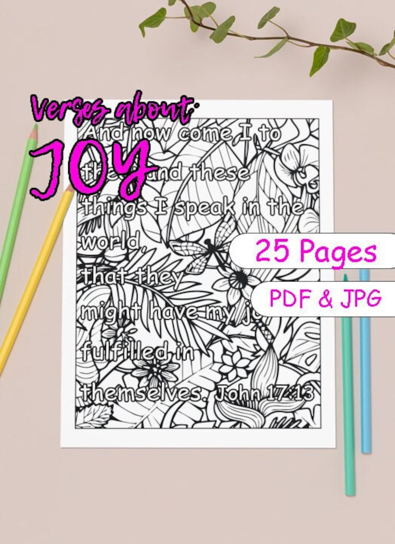 25 Bible Verse Coloring Pages 8.5 X 11 Kjv Bible Verses on Joy PDF ...