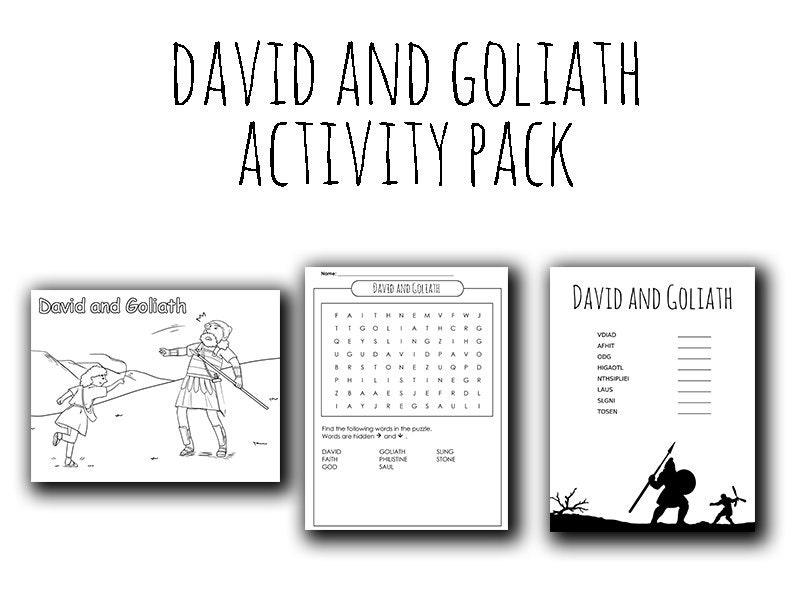 David And Goliath Worksheets