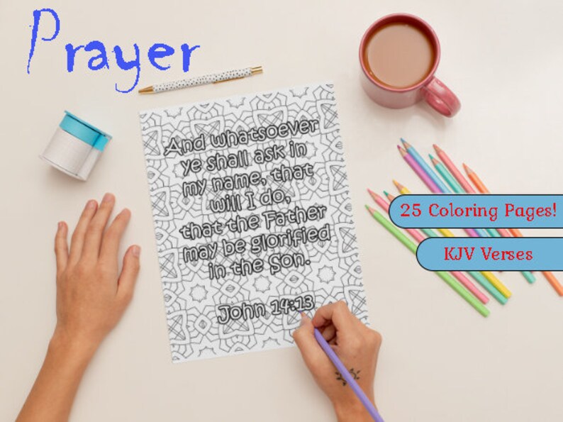 25 Bible Verse Coloring Pages 8.5 X 11 King James Version Bible Verse ...