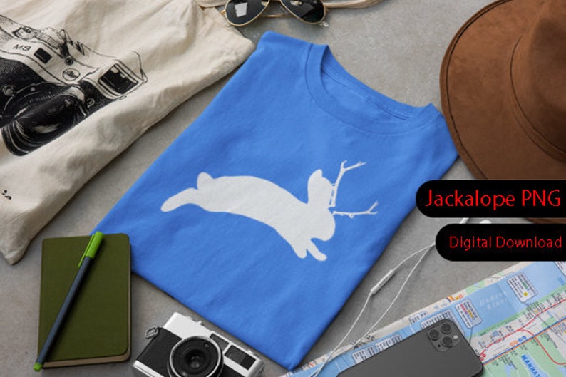 Jackalope Silhouette PNG SVG JPG Files Digital Download for Cricut ...