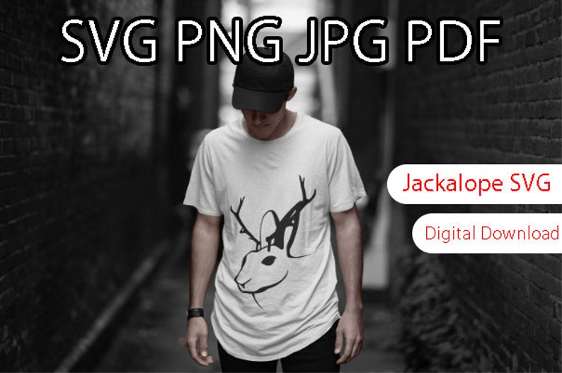 Jackalope SVG File Cut File for Cricut , Digital Download Silhouette ...