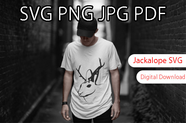 Jackalope SVG File Cut File for Cricut , Digital Download Silhouette ...