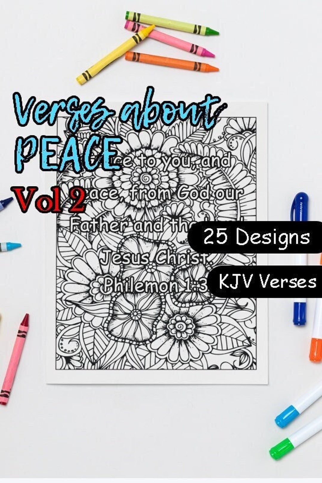25 Bible Verse Coloring Pages 8.5 X 11 King James Version Bible on ...