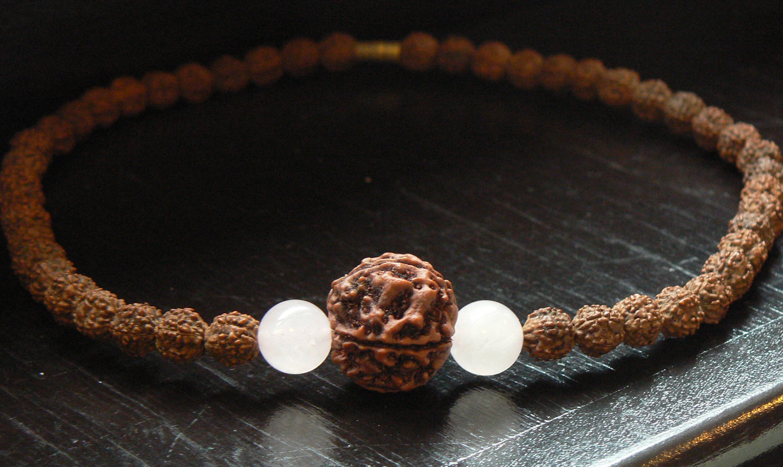 Shakti Rudraksha Necklace Spiritual Gift for Her Rose Quartz - Etsy