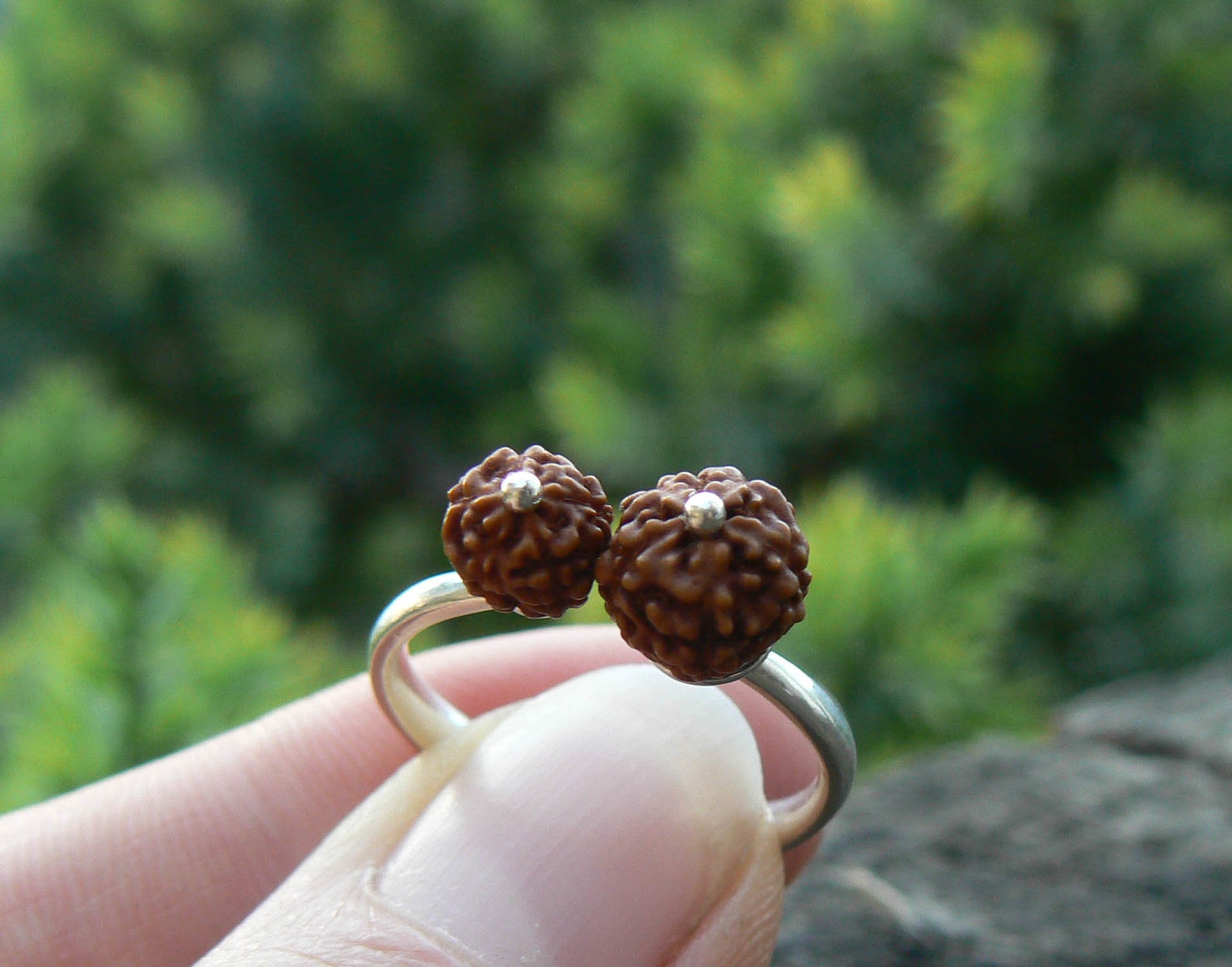 Shiva Shakti Ring Silver Rudraksha Ring Adi Shakti Jewelry - Etsy