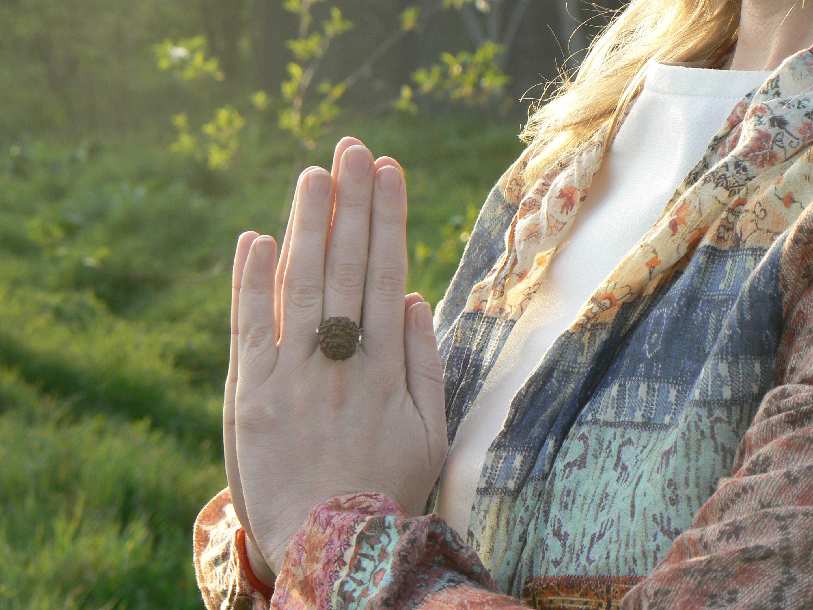 Rudraksha Ring Large Shiva Sterling Silver Jewelry 5 Mukhi - Etsy
