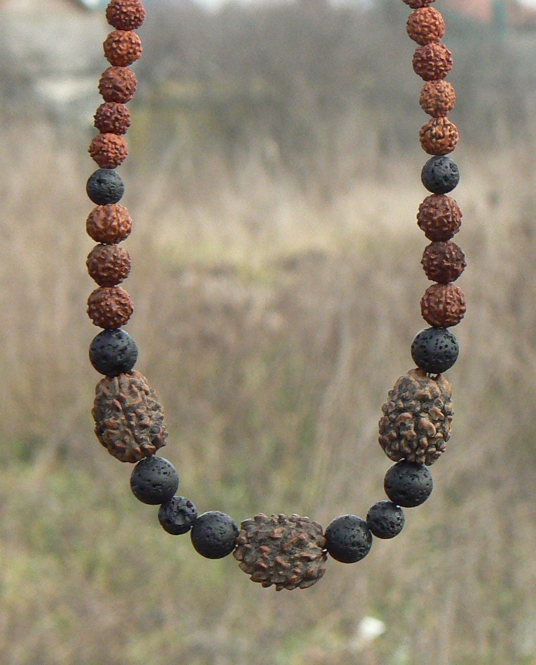 Real Rudraksha Necklace 3 Mukhi and 5 Mukhi Rudraksha Beads - Etsy