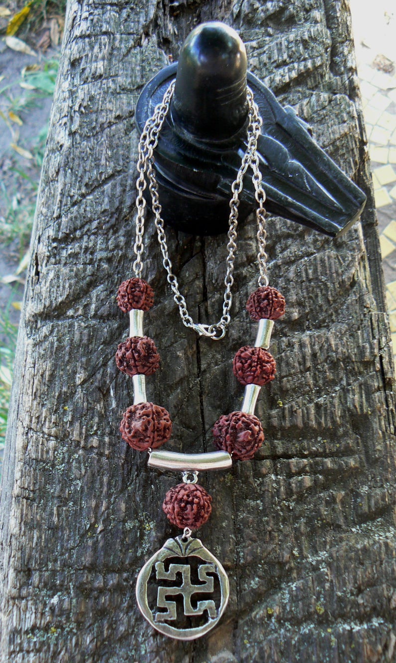 Rudraksha Mala Prosperity Men Pendant Hindu Gods Necklace - Etsy