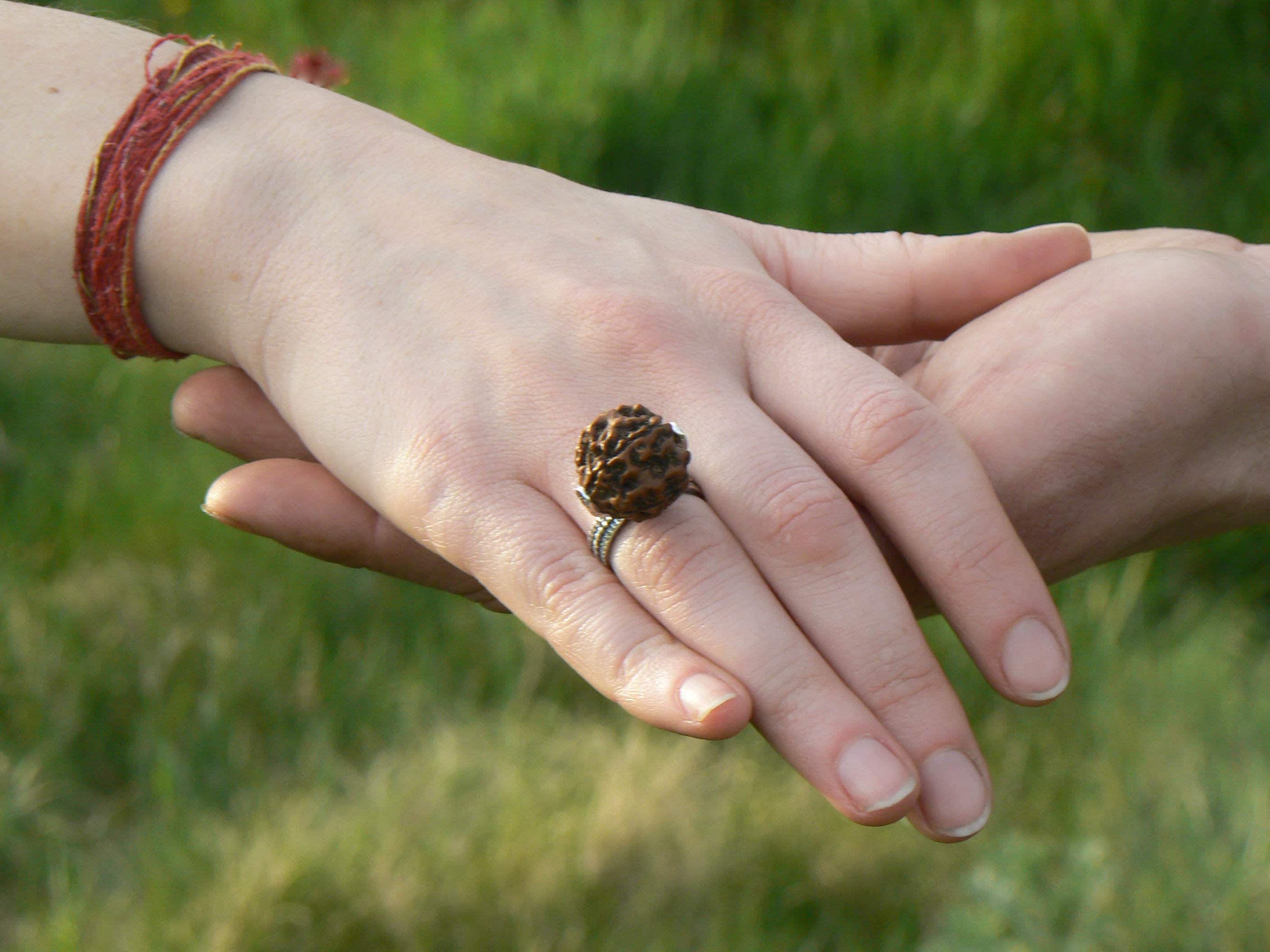 Rudraksha Ring Large Shiva Sterling Silver Jewelry 5 Mukhi - Etsy