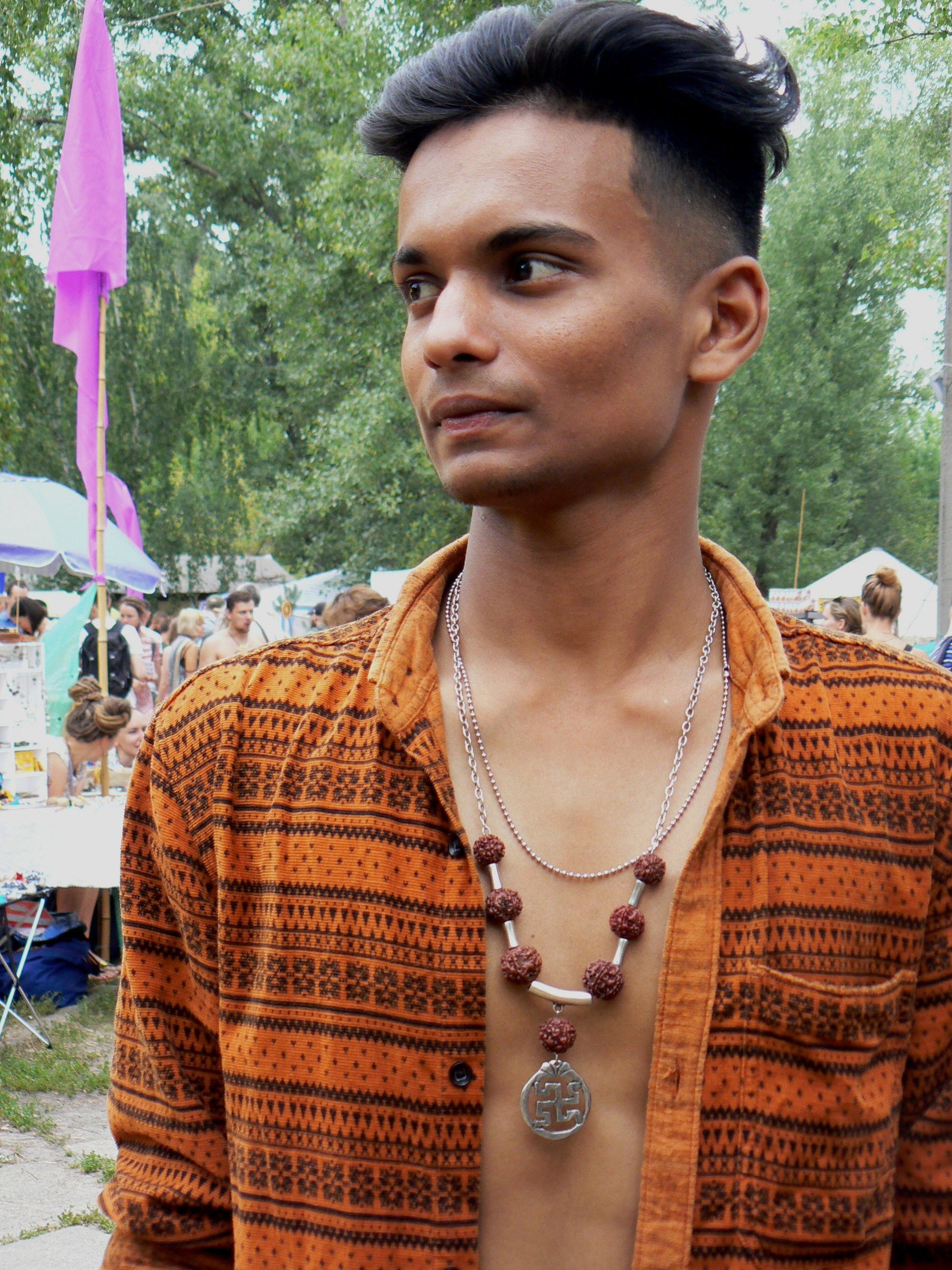 Rudraksha Mala Prosperity Men Pendant Hindu Gods Necklace - Etsy