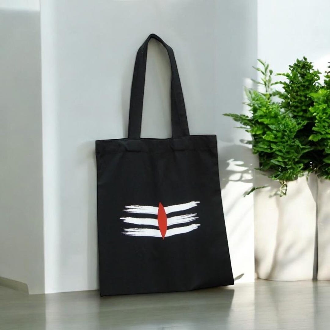 Shiva Tilak Print Tote Bag, Mahadev Art, Hindu God Shiv Third Eye Three ...