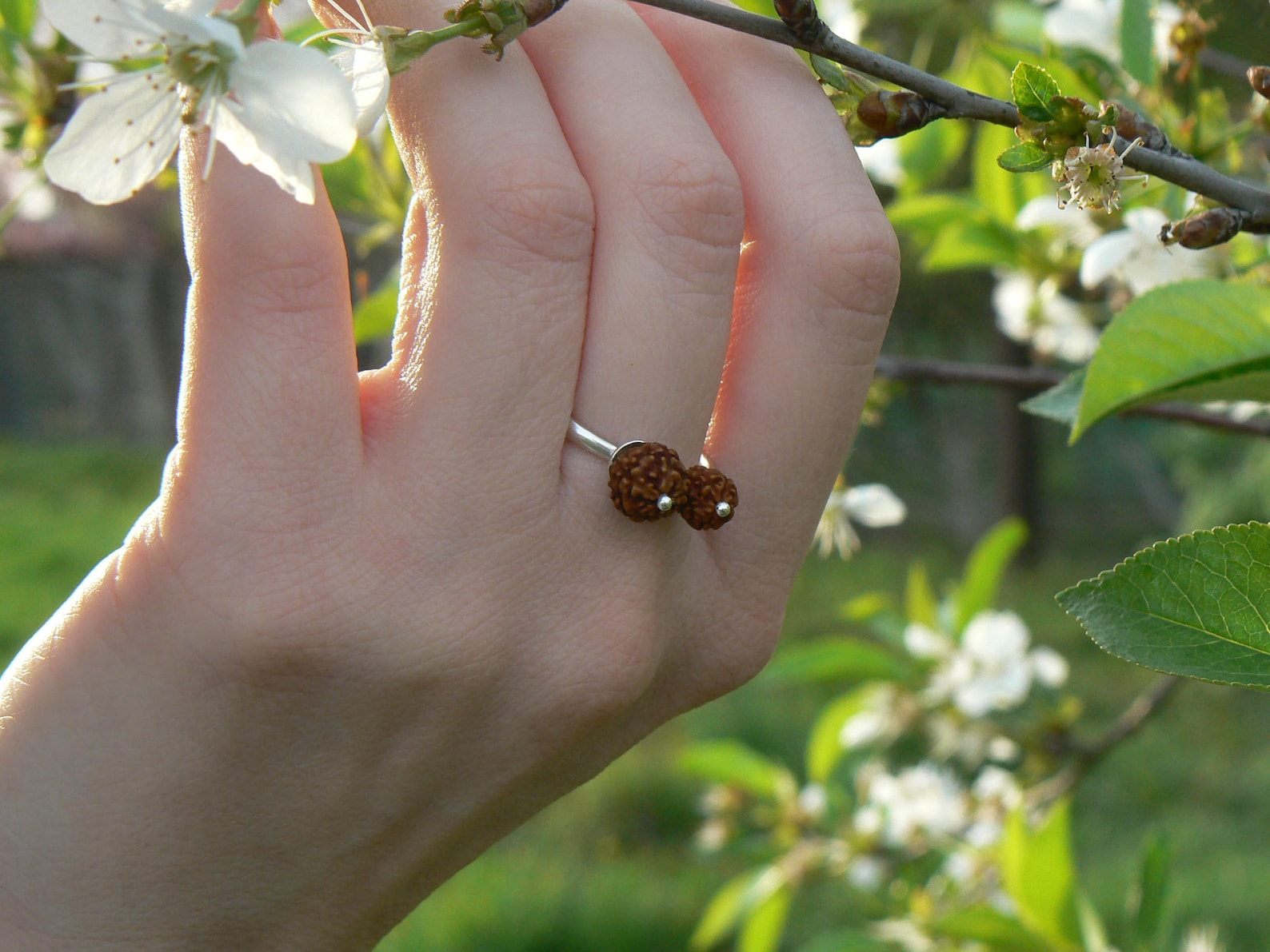 Shiva Shakti Ring Silver Rudraksha Ring Adi Shakti Jewelry - Etsy