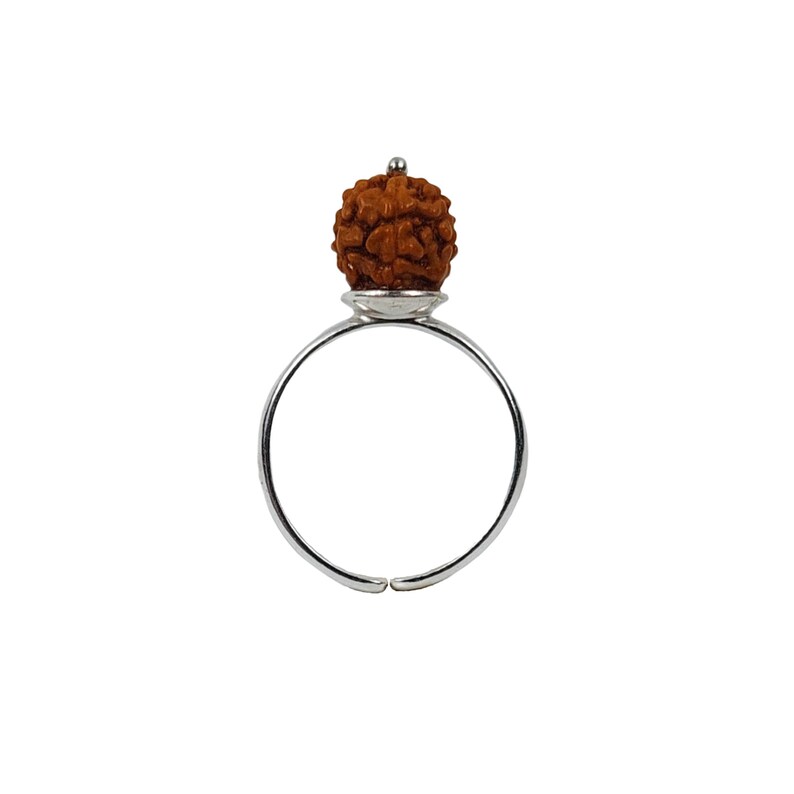 Rudraksha Bead Sterling Silver Ring, Shiva Protection Jewelry - Etsy