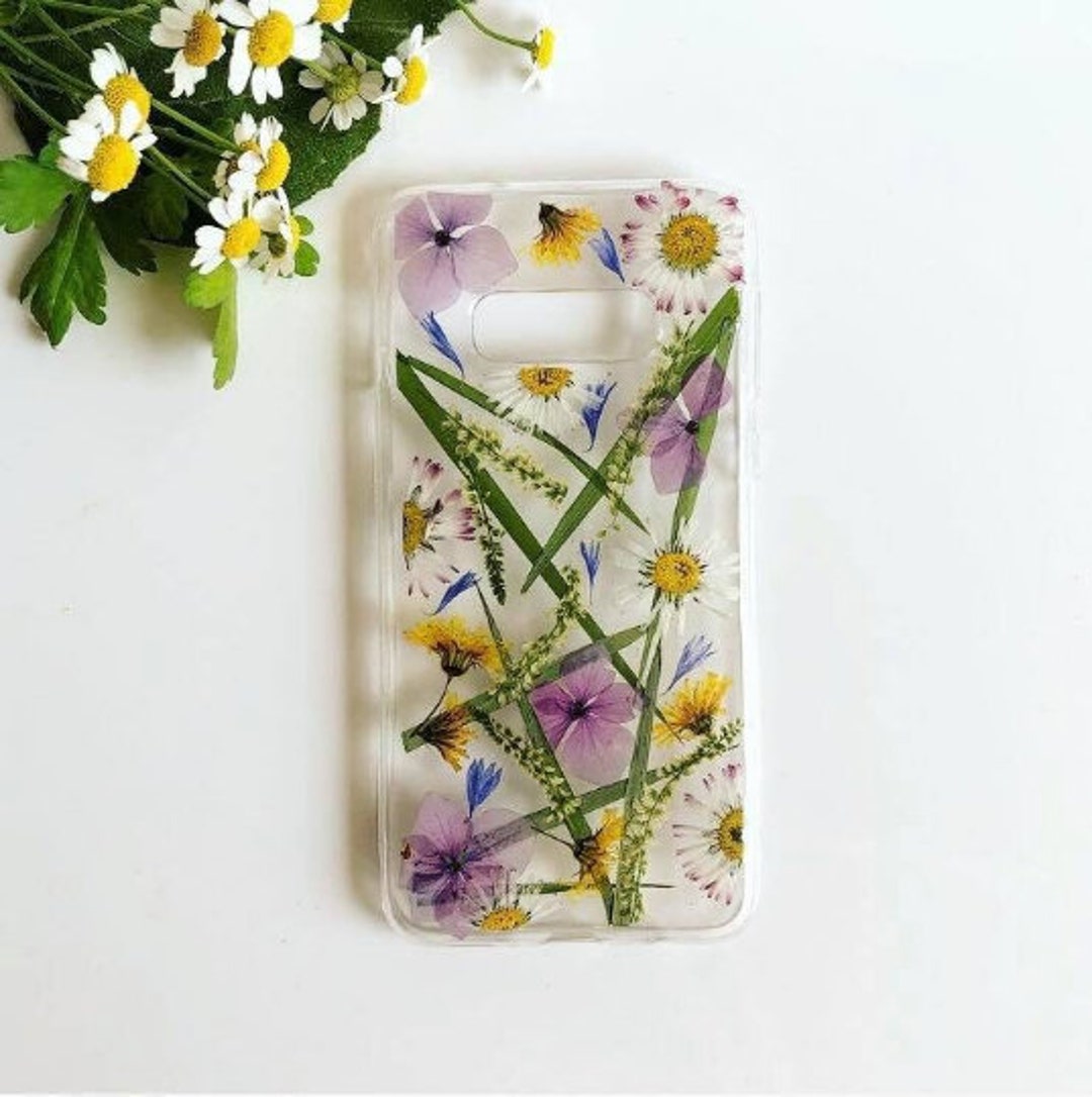 Juicy Plants Phone Case, Pressed Flowers Floral Design Phone Casefit ...