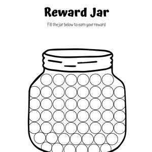 Reward Jar Chart, Children's Reward Chart, Goal, Progress Tracker ...
