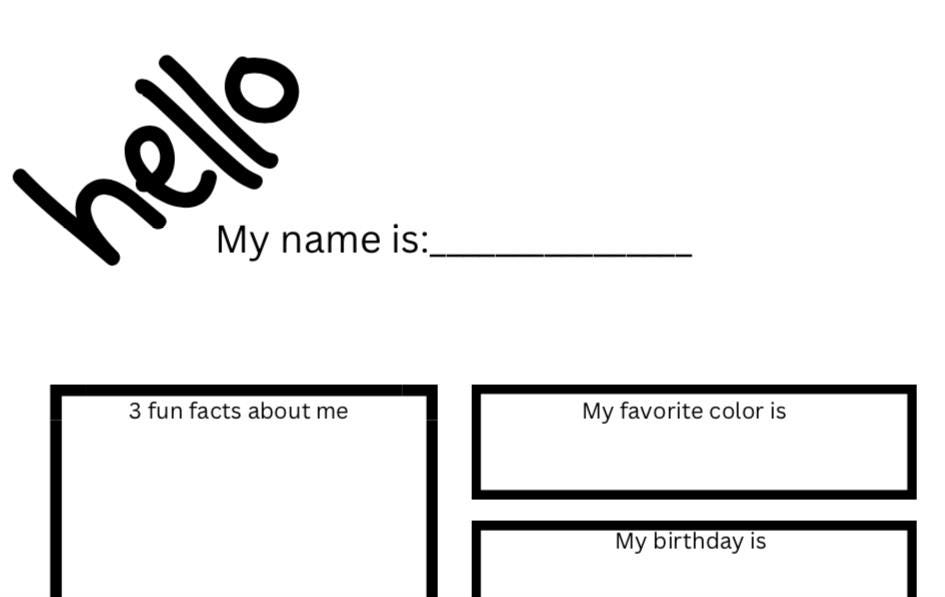 Get to Know Me Worksheet, About Me, Get to Know You, Ice Breaker, My ...