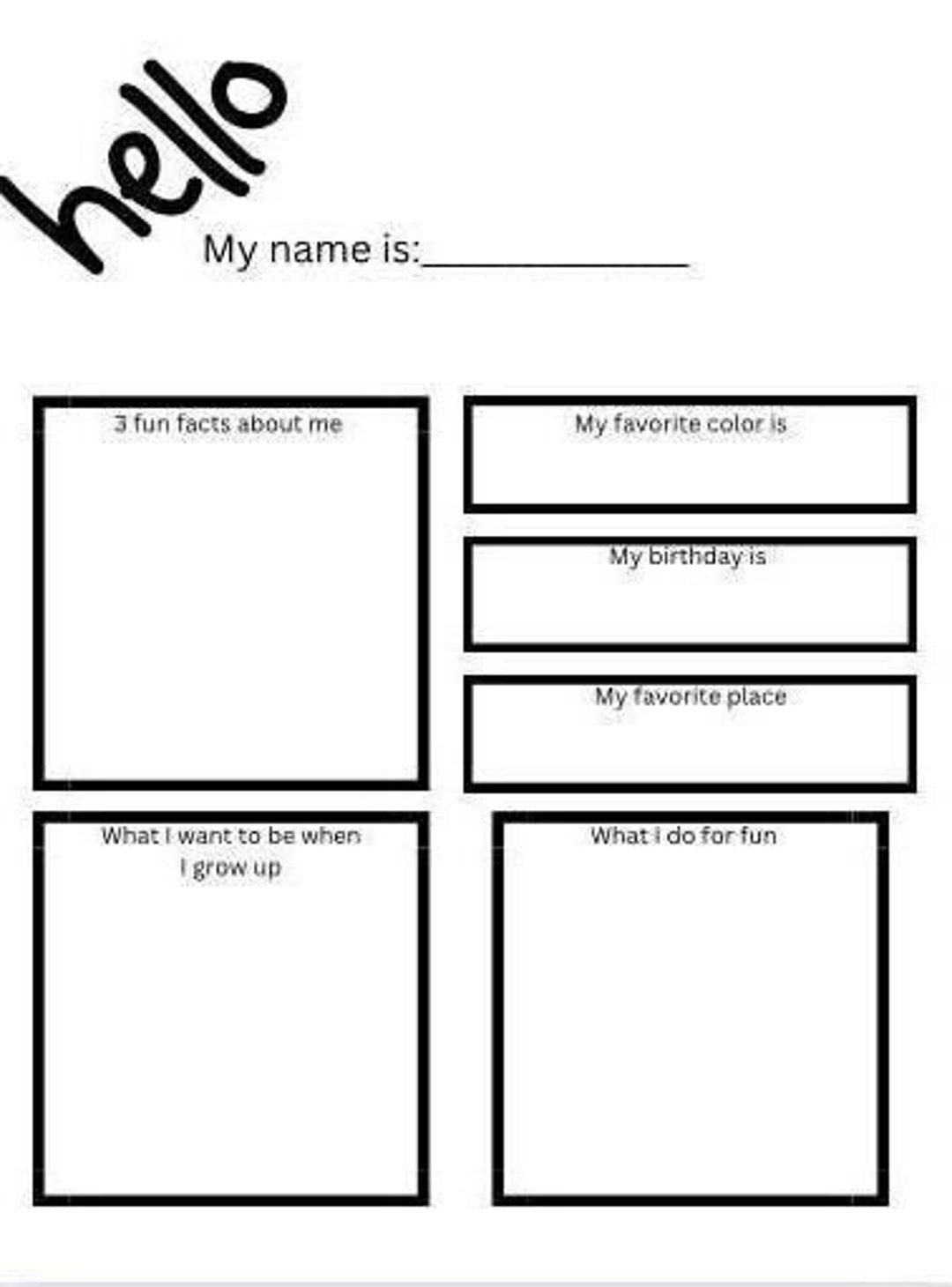 Get to Know Me Worksheet, About Me, Get to Know You, Ice Breaker, My ...
