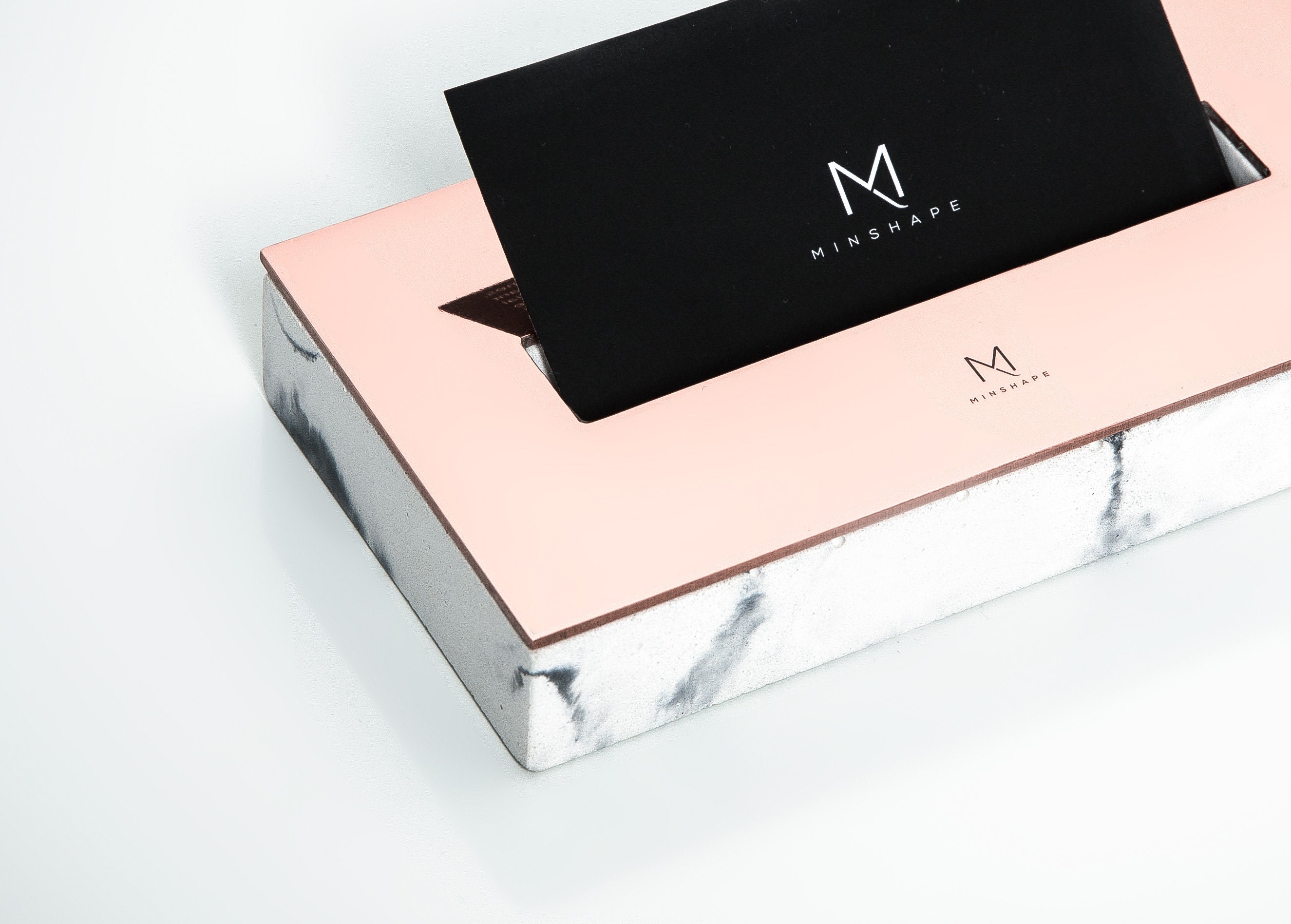 Business Card Holder for Desk, Desk Organizer, Marble Decor - Etsy