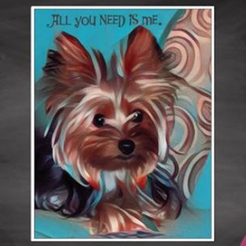 YORKIE Print - Etsy