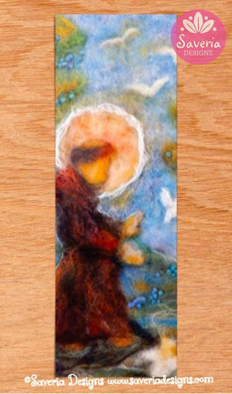 St Francis Prayer Bookmark Set Bookmark Felt Art Print Saint - Etsy