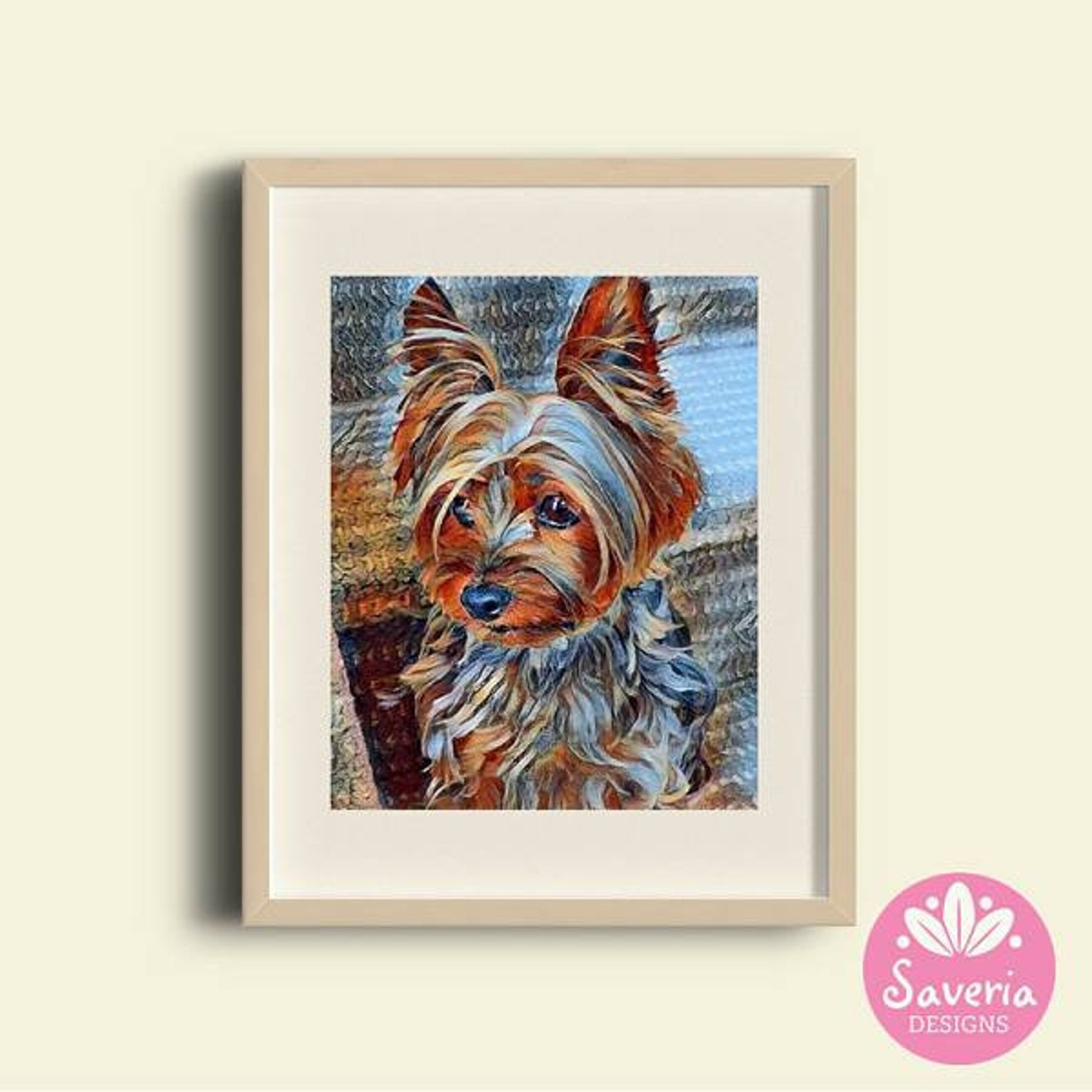 Yorkshire Terrier Wall Art Yorkie Art Print Yorkie Dog | Etsy