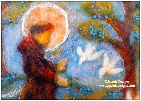 St Francis Prayer Bookmark Set Bookmark Felt Art Print Saint - Etsy