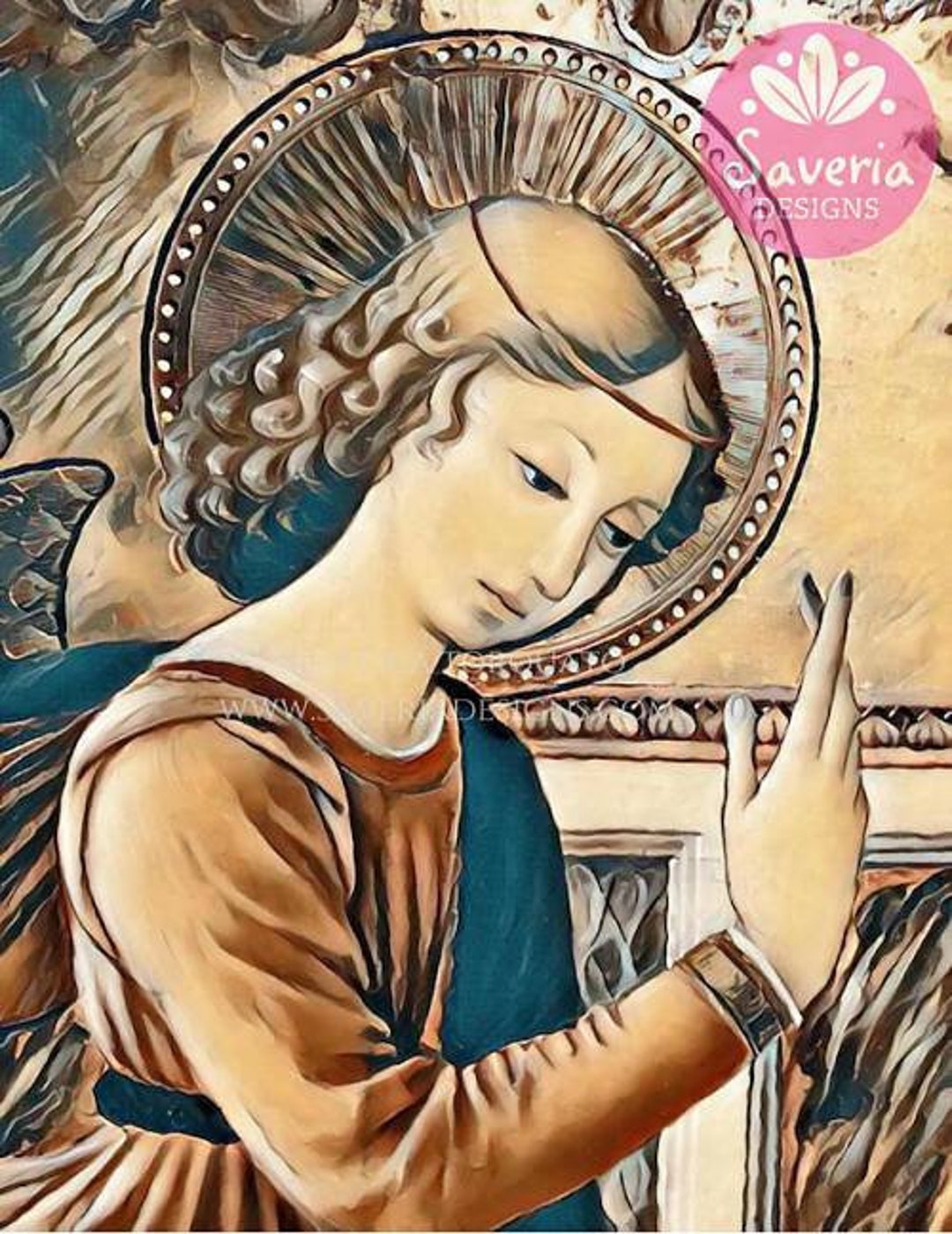 Renaissance Angel, Praying Angel Art, Italy Religious Wall Art ...