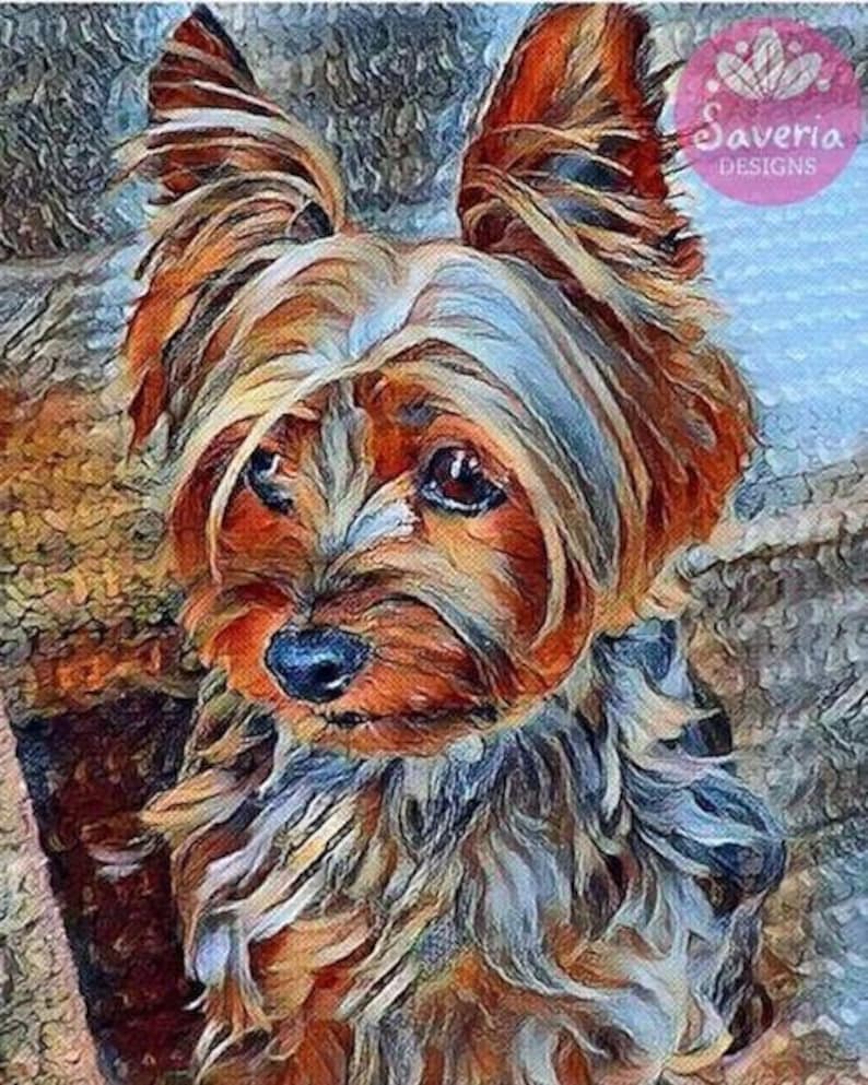 Yorkshire terrier wall art yorkie art print yorkie dog - Etsy.de