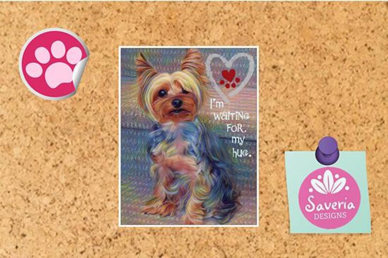 Yorkshire Terrier Magnet Yorkie Gift Yorkie Postcard Print - Etsy
