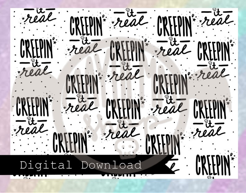 Creepin It Real- Digital Paper - Etsy