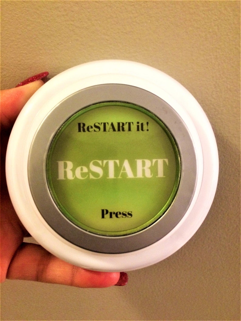 Life Restart Button Push Light Up. Empowerment Encouragement ...