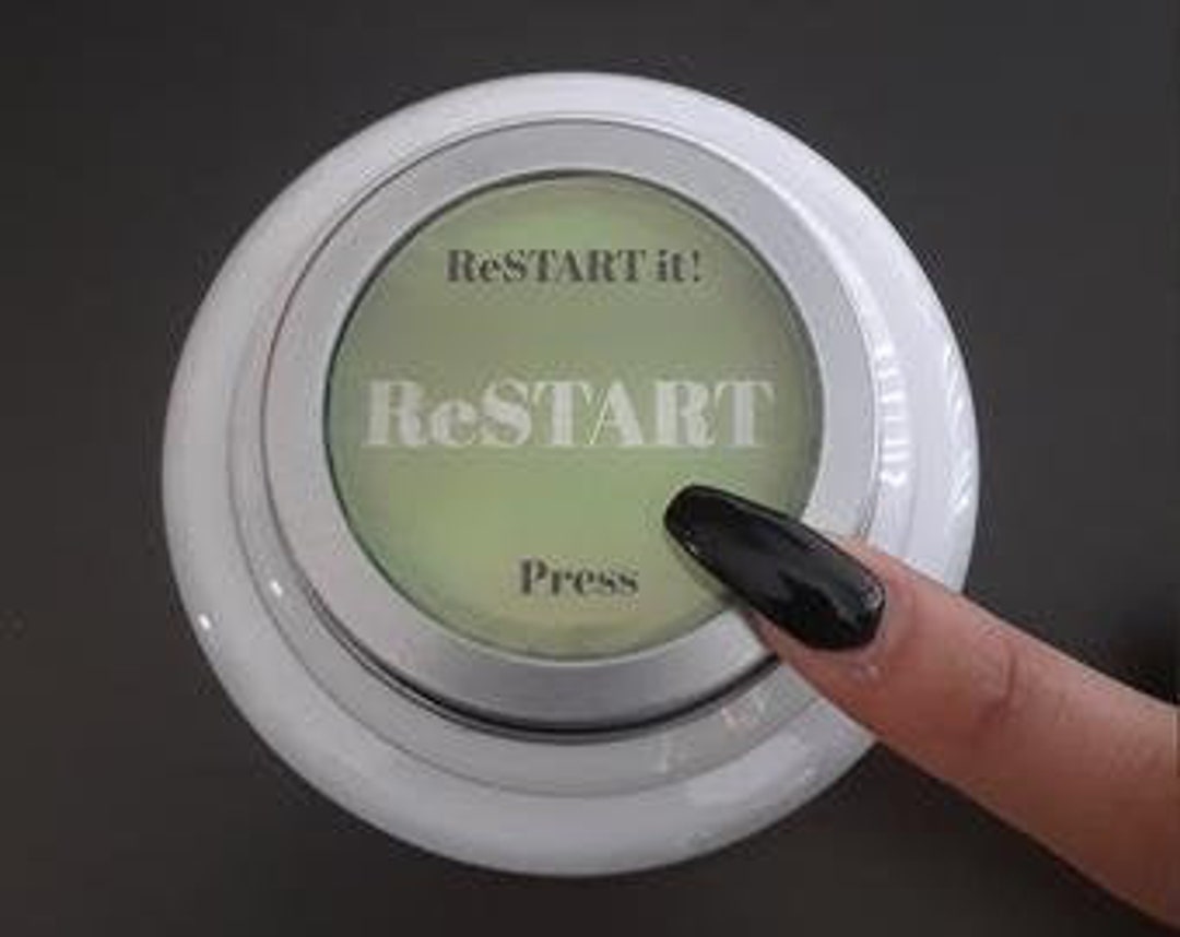 Life Restart Button! Restart It!™ Button Push Light up Gift Idea ...