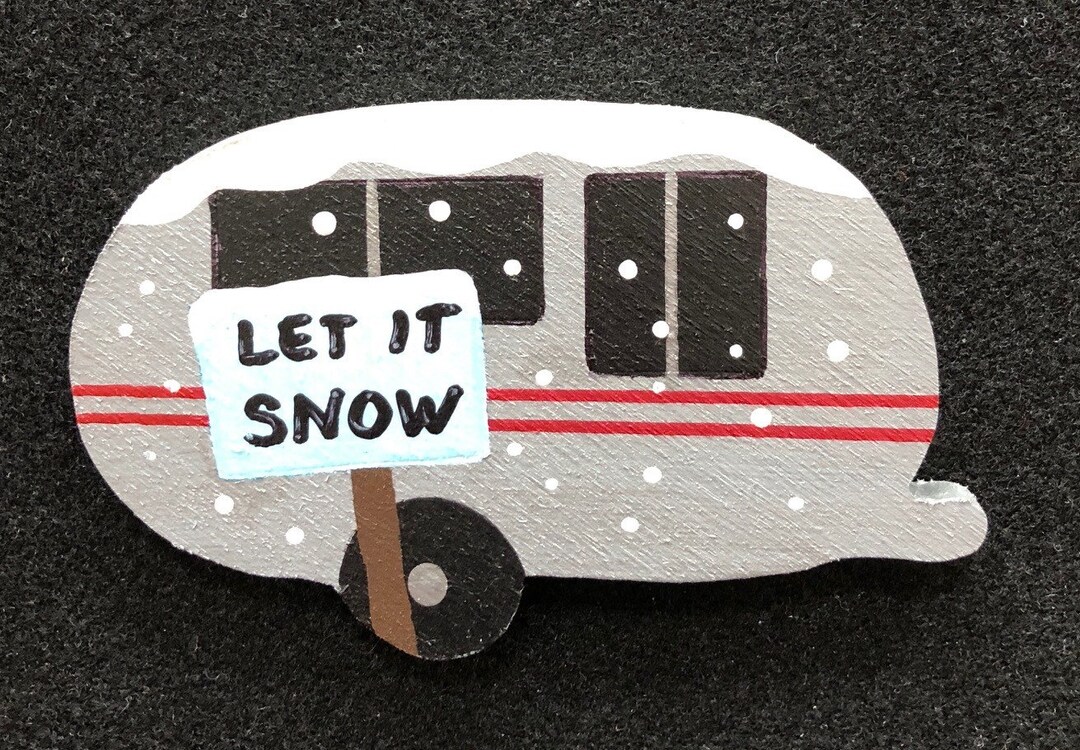 Travel Trailer Magnets, Camper Christmas Magnets for the Fridge, Let It ...