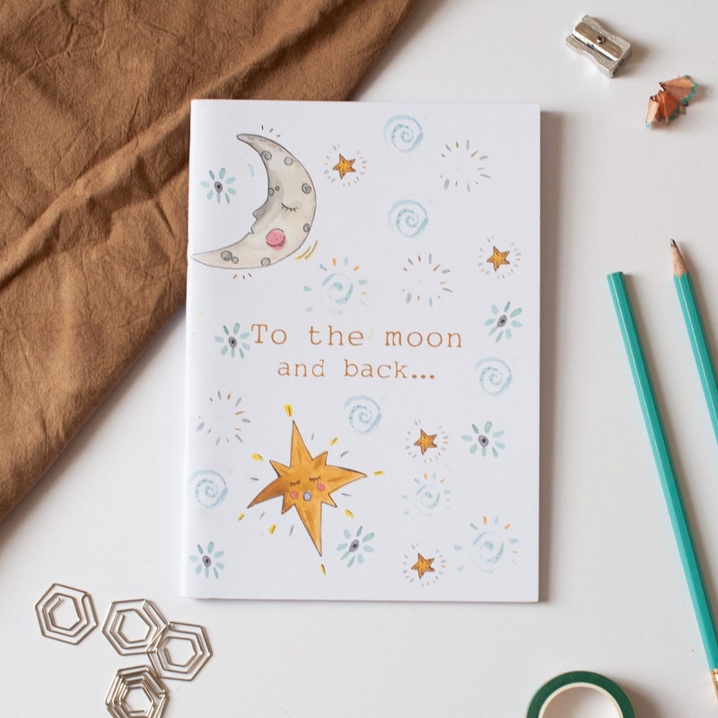 Moon Notebook - Etsy UK