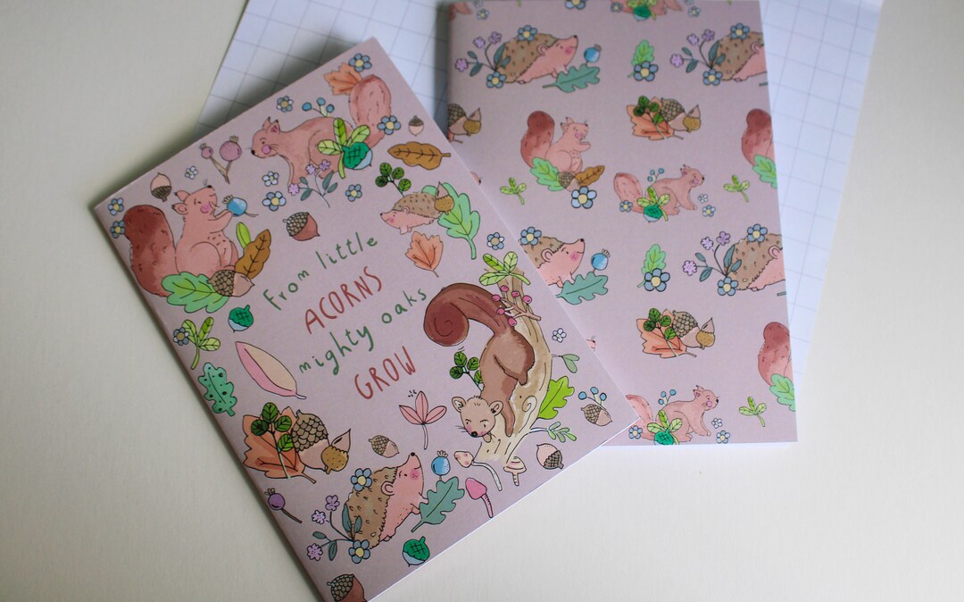 Hedgehog and Squirr Book/ Cute Animals, Unisex Drawing Book, Art Gift ...