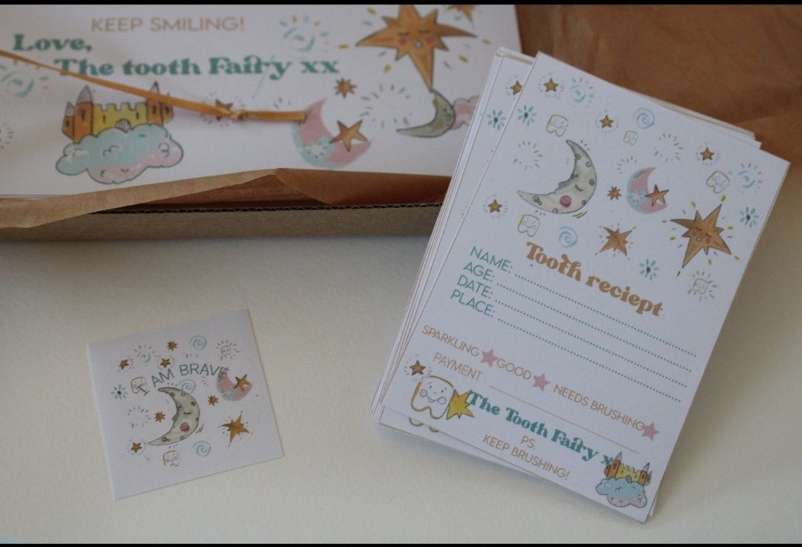 Tooth Fairy Kit for Child / Personalised Pixie Activity Box With First ...