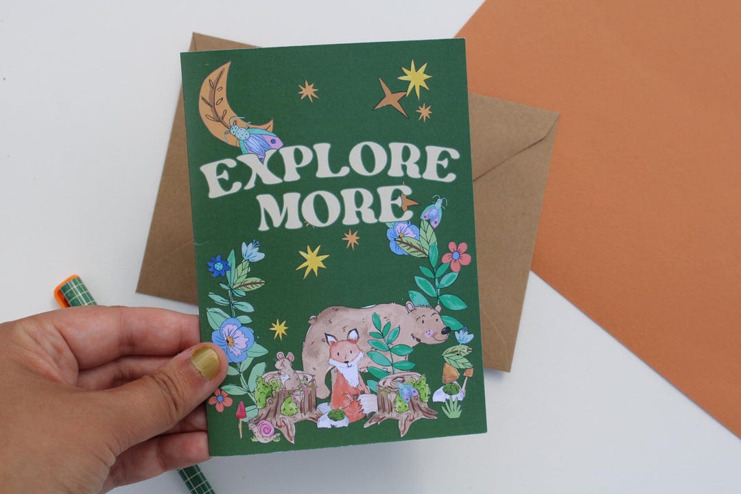 Forest Greeting Card/ Blank Card for Nature Lovers, Illustrated ...