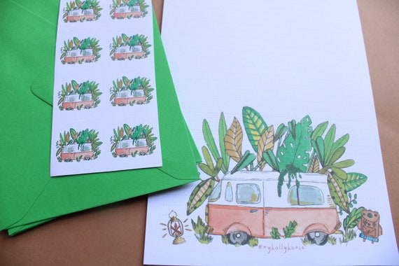 Campervan Letter Writing Set for Travel Lover/ Adventure Pen | Etsy