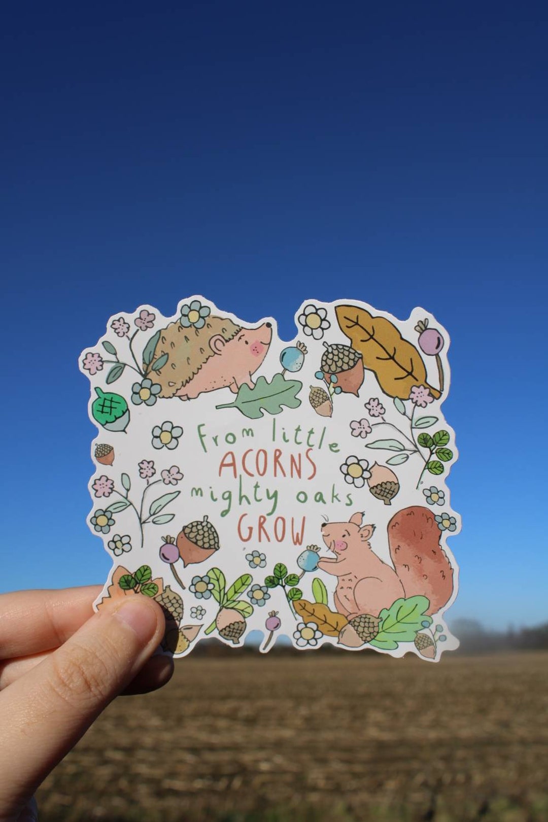 Growth Vinyl Sticker for Laptop / Autumnal Weather-proof Water Bottle ...