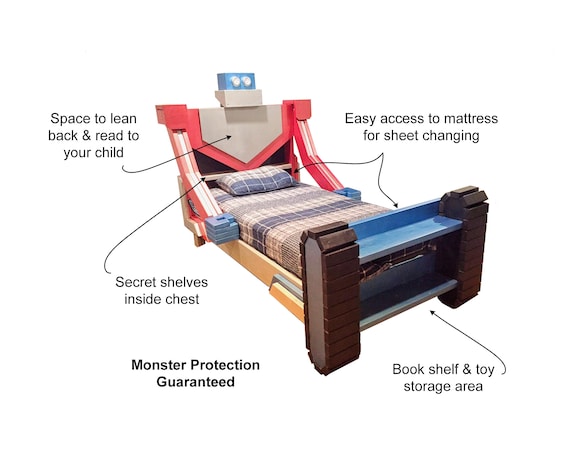 Robot Beds For Boys MOC Astro Boy Bed Mecha Robot Building Blocks