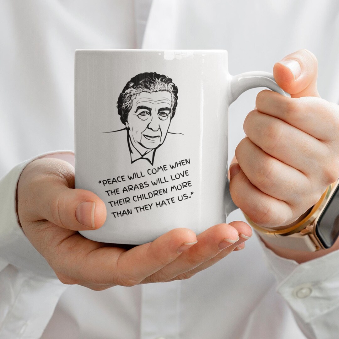 Golda Meir Coffee Mug, Jewish Mug. I Stand With Israel, Jewish Pride ...