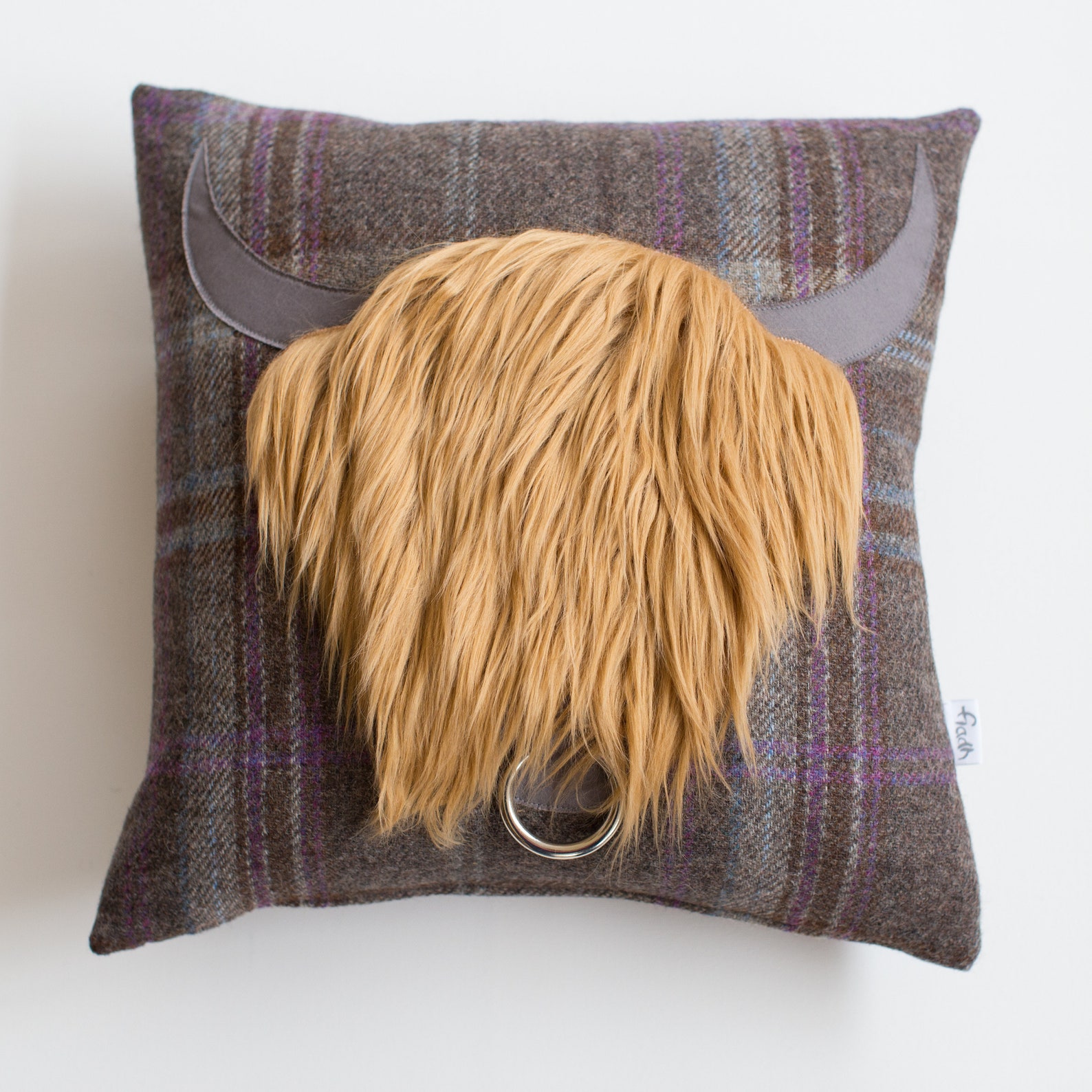 Hamish Highland Cow Cushion With Luxury Faux Fur, Christmas Gift ...