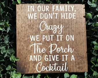 Funny family sign | Etsy