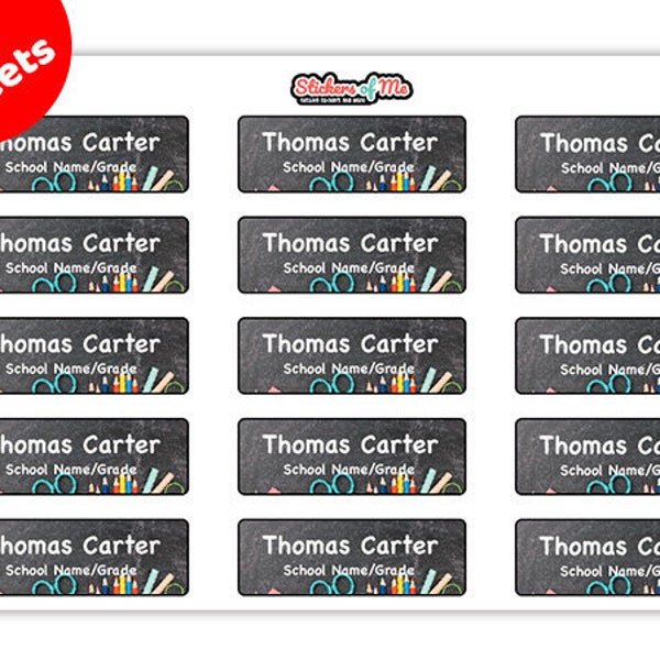 School Name Stickers - Etsy