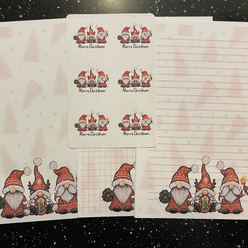 Printable Christmas Stationery Paper Blank Letter Writing - Etsy