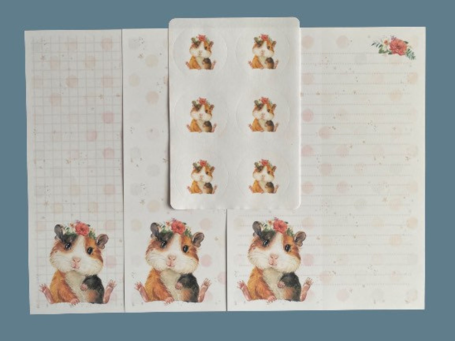 Guinea Pig Stationery Letter Writing Paper & Stickers Set | Etsy