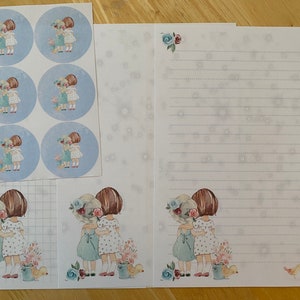 Best Friends Stationery, Letter Writing Paper & Stickers Set - Etsy