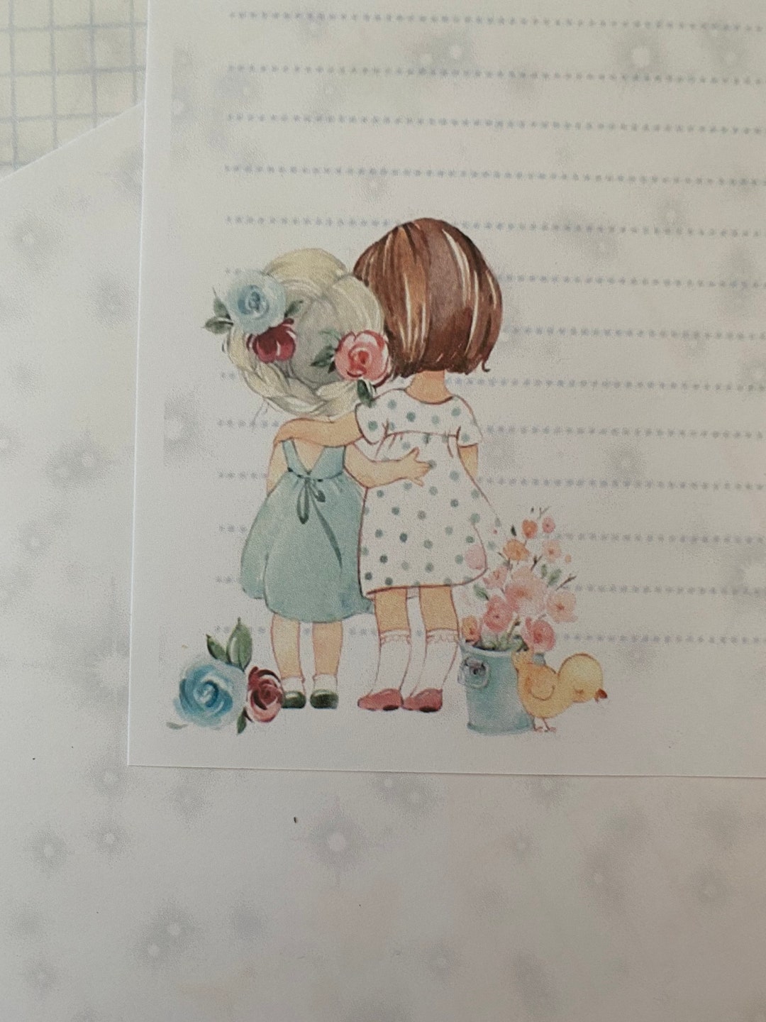 Best Friends Stationery, Letter Writing Paper & Stickers Set - Etsy